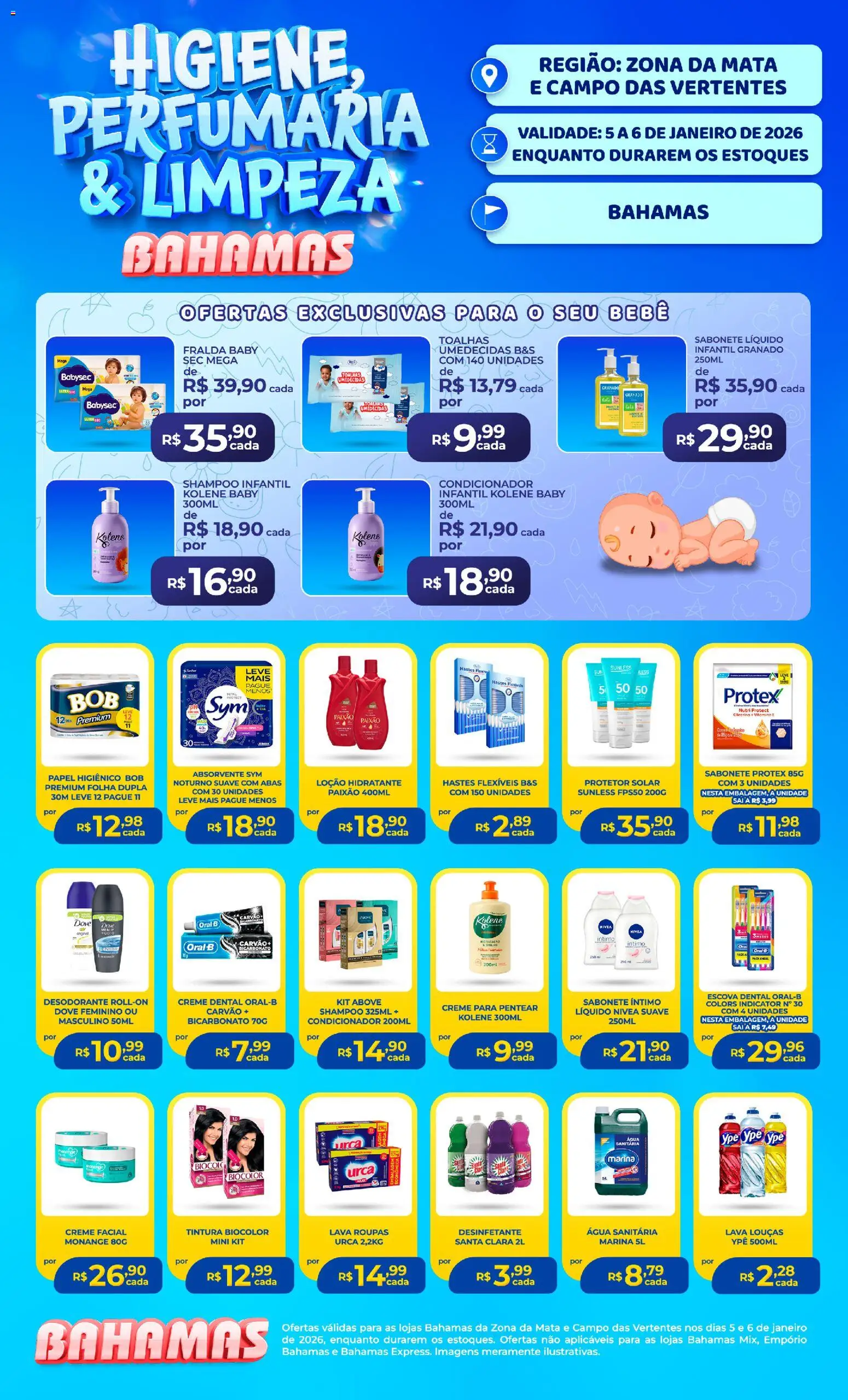 Ofertas de Bahamas Supermercados Ofertas Higiene e Limpeza (de 05/01 ...